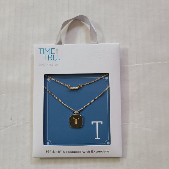 Time and Tru | Jewelry | Copy Time And Tru Womens Initial Letter T ...